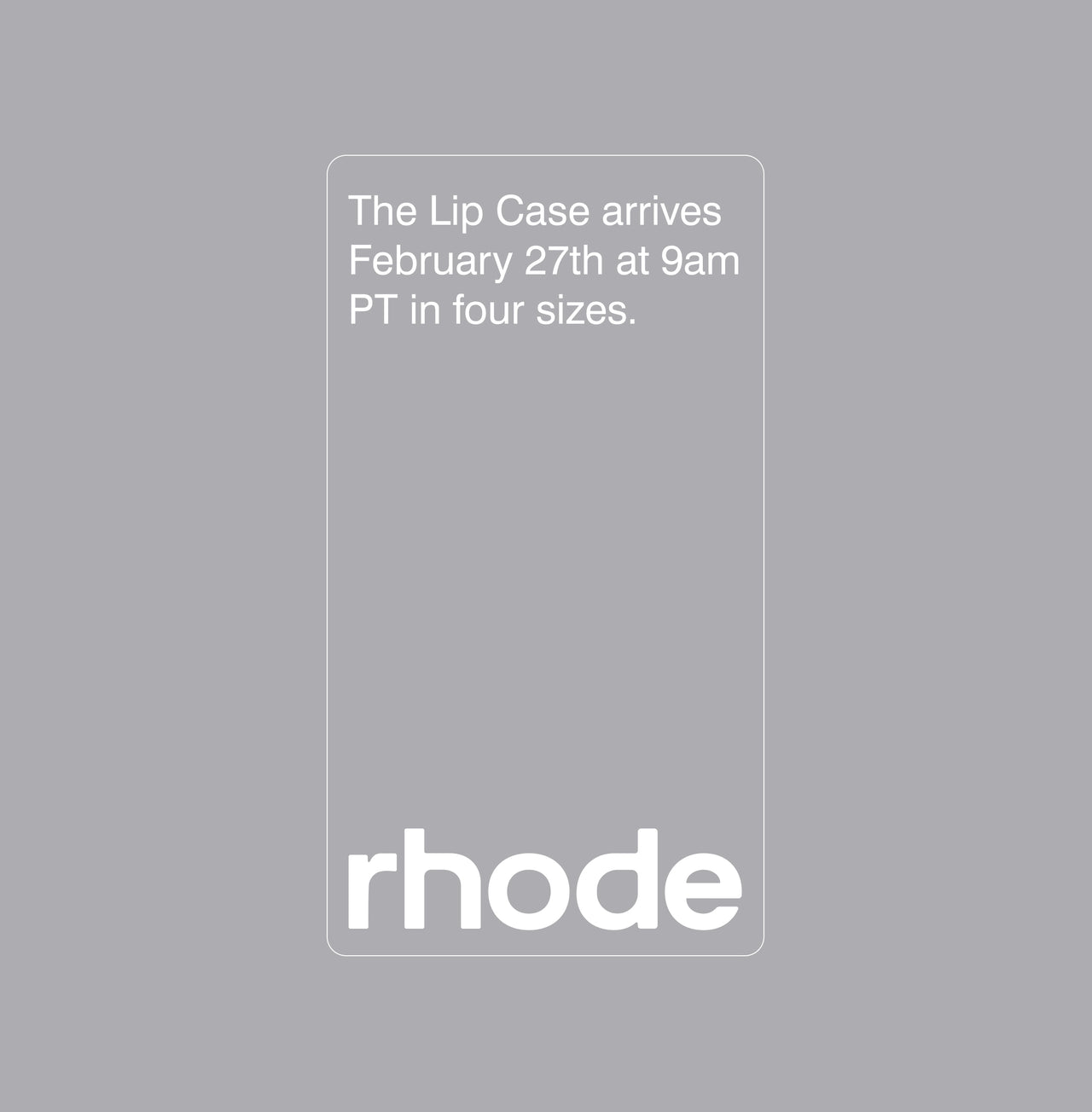 coming soon | rhode skin